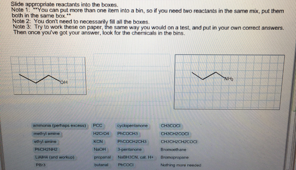 Solved A Slide appropriate reactants into the boxes . Note | Chegg.com Solved A Slide appropriate reactants into the boxes . Note | Chegg.com