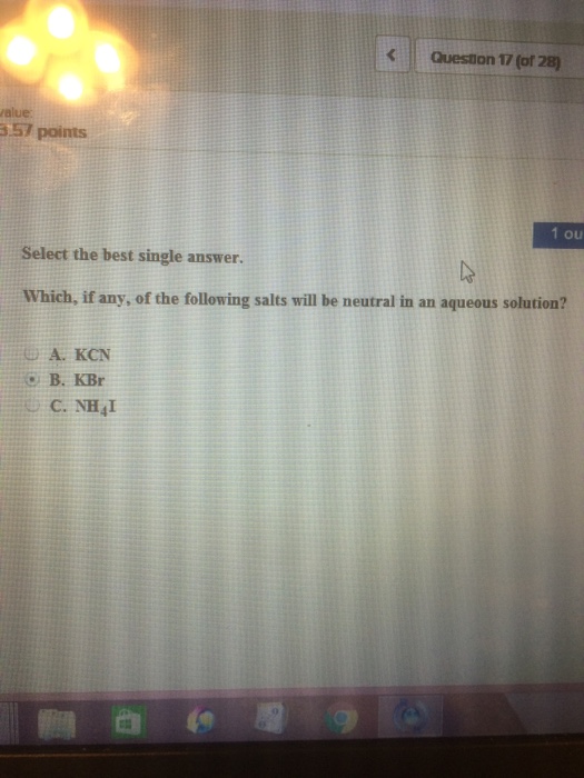 Solved which, if any, of the following salts will be neutral | Chegg.com