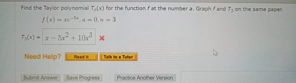 Solved Find the Taylor polynomial Tn(x) for the function f | Chegg.com
