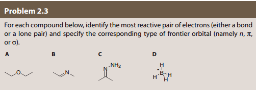 Solved For each compound below, identify the most reactive | Chegg.com