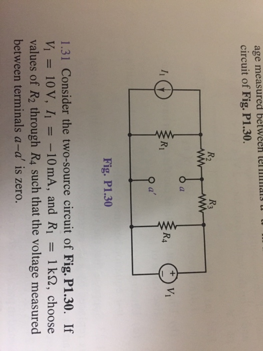 Solved Consider the two-source circuit of Fig. P1.30. If | Chegg.com