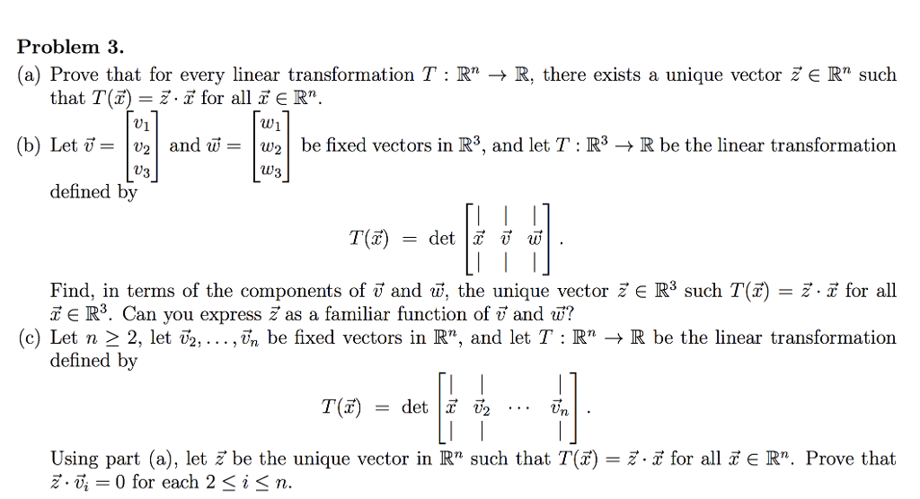 Solved Problem 3. (a) Prove that for every linear | Chegg.com