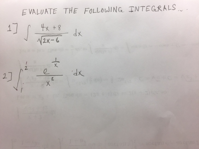 Solved EVALUATE THE FOLLOWING INTEGRALS. Integral 4x + | Chegg.com