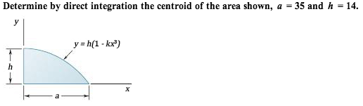 Solved Determine by direct integration the centroid of the | Chegg.com