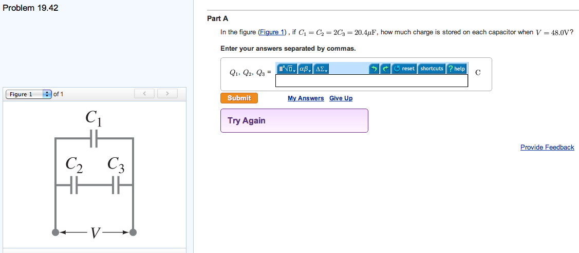 Solved In the figure (Figure 1) , if C1=C2=2C3=20.4 uF , how | Chegg.com