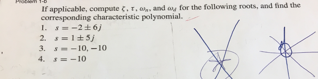 Solved If applicable, compute zeta, tau, omega_n and omega_d | Chegg.com