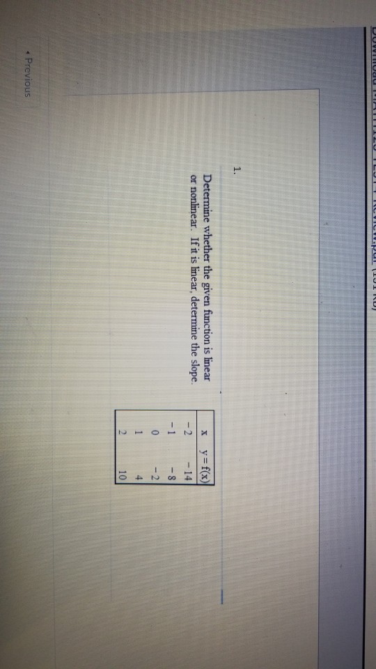 Solved Determine whether the given function is linear or | Chegg.com