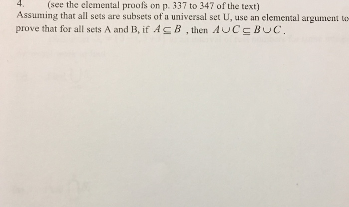 Solved Assuming that all sets are subsets of a universal set | Chegg.com
