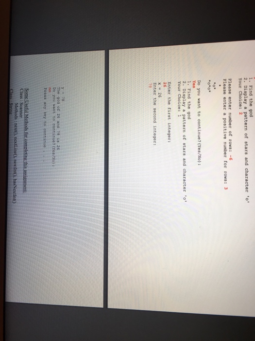 Solved In sample output, it shows that please enter number | Chegg.com
