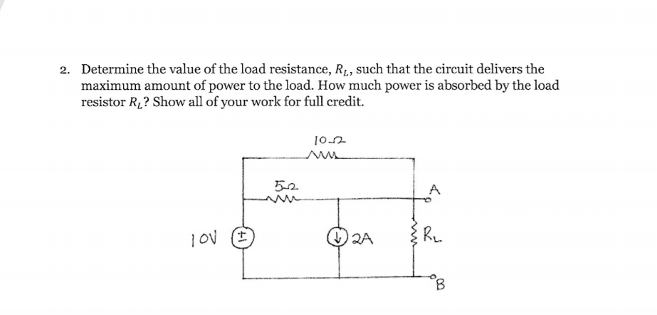 Solved Determine the value of the load resistance, R_L, such | Chegg.com
