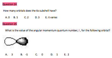 Solved How many orbitals does the 6s subshell have? A. 0 | Chegg.com
