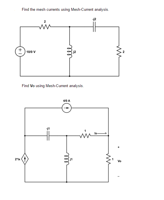 Solved Find the mesh currents using Mesh-Current analysis. | Chegg.com