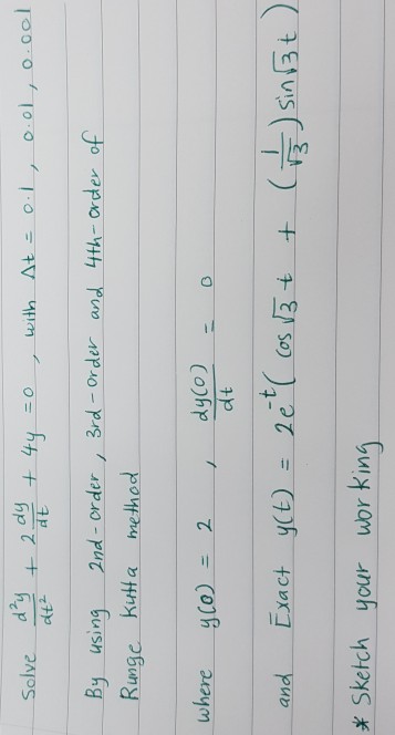 Solved 2. d t By using 2nd-order 3rd-Order and ith- order of | Chegg.com