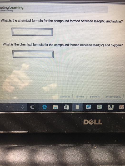 Solved What is the chemical formula for the compound formed | Chegg.com