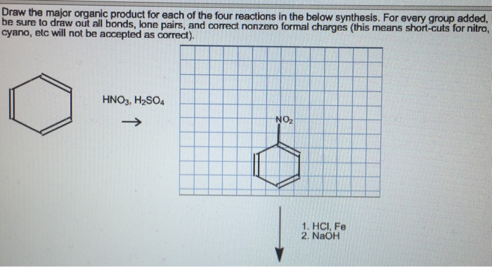 Solved Draw the major organic product for each the four | Chegg.com