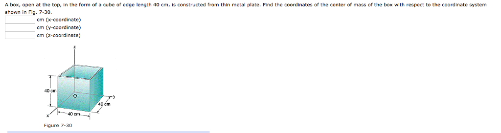 Solved A box, open at the top, in the form of a cube of edge | Chegg.com