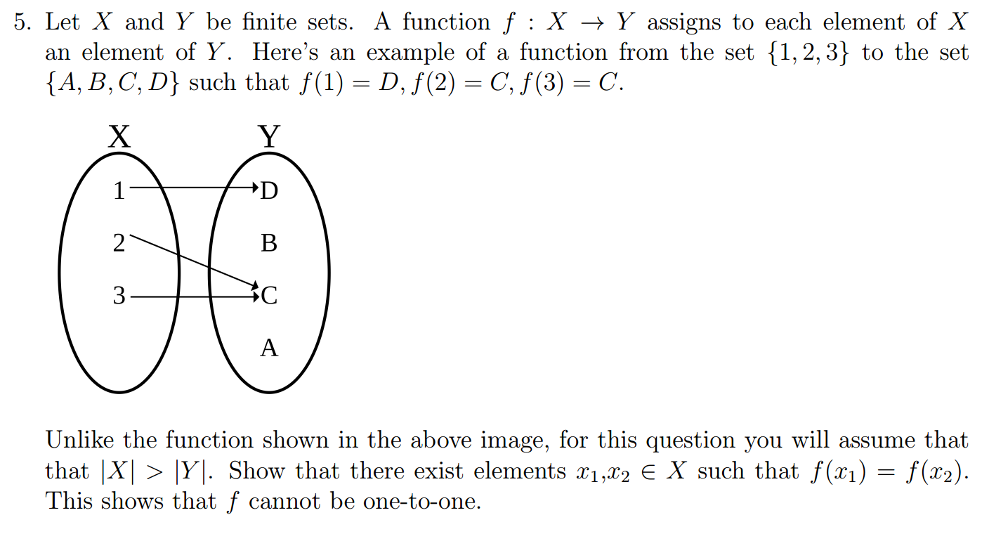 Solved Let X And Y Be Finite Sets. A Function F: X