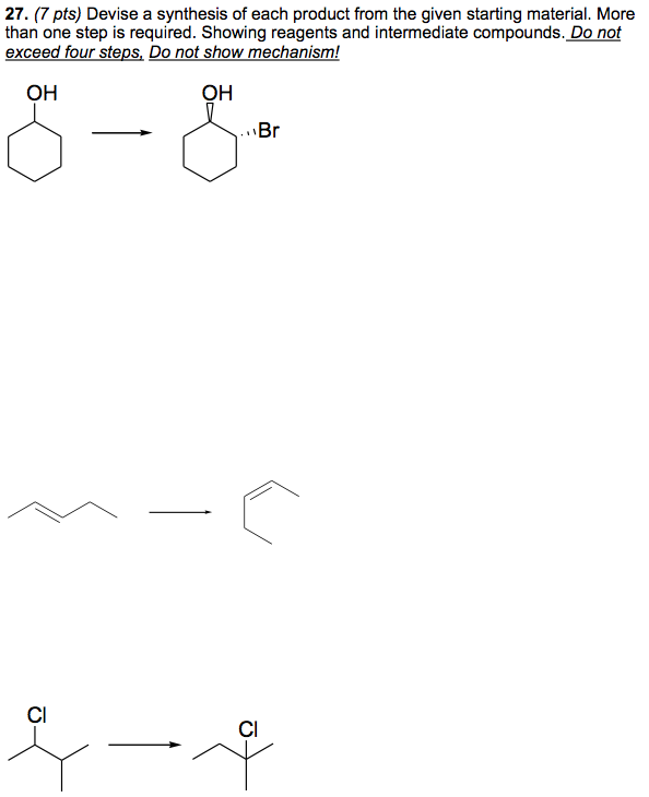 Solved Devise a synthesis of each product from the given | Chegg.com