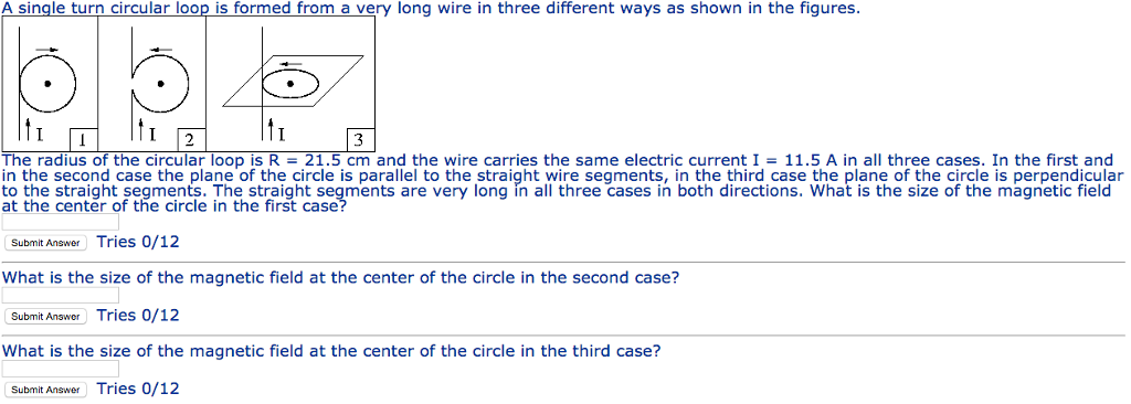 Solved A single turn circular loop is formed from a very | Chegg.com