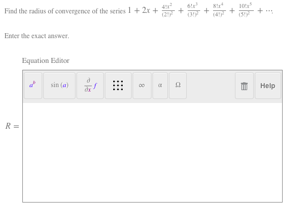Solved 0x Find the radius of convergence of the series 1+2x+ | Chegg.com