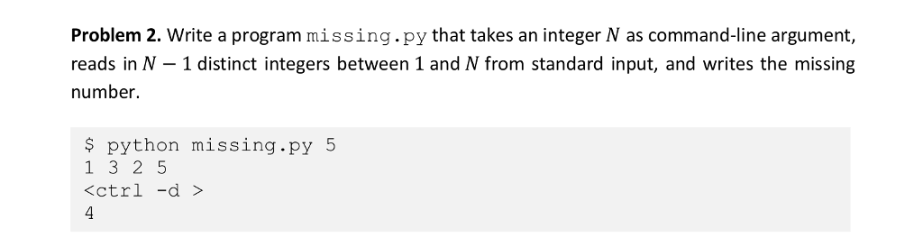 Solved The numbers have to be entered in the terminal like | Chegg.com