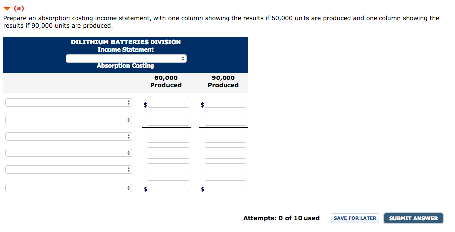 Solved Problem 6-8A (Part Level Submission) Dilithium | Chegg.com