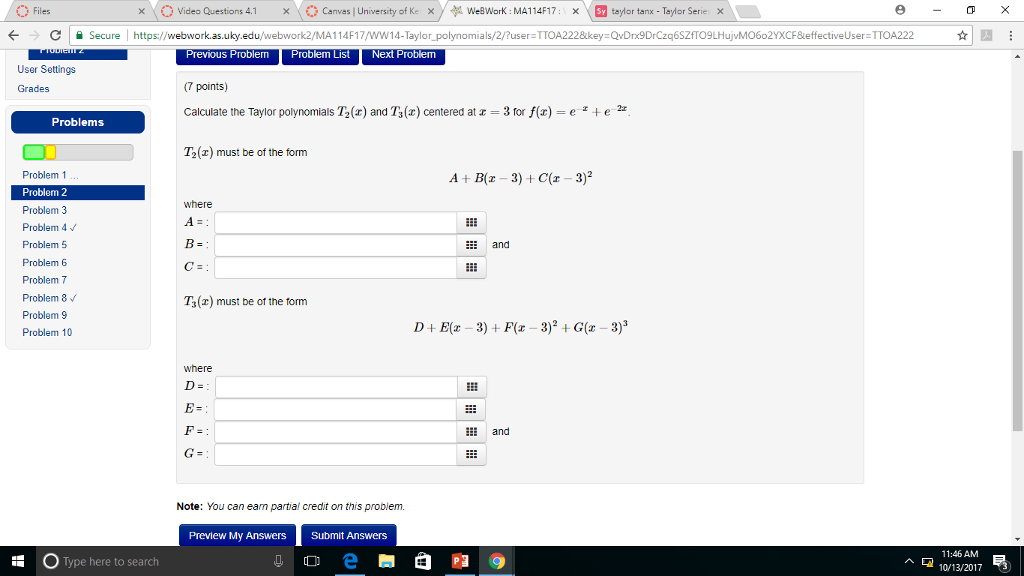 Calculus Archive | October 13, 2017 | Chegg.com