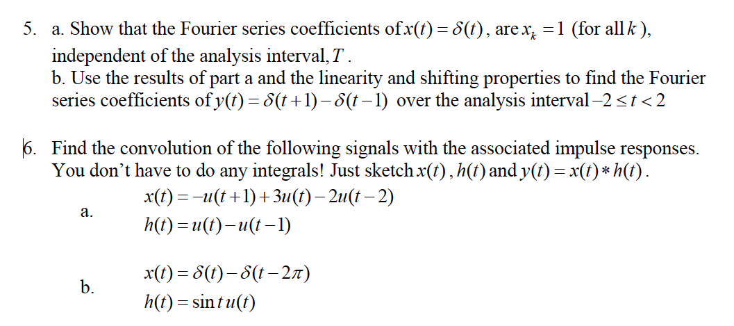 Solved Linear system analysis help. Help on either would be | Chegg.com