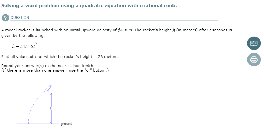 Solved Solving a word problem using a quadratic equation | Chegg.com