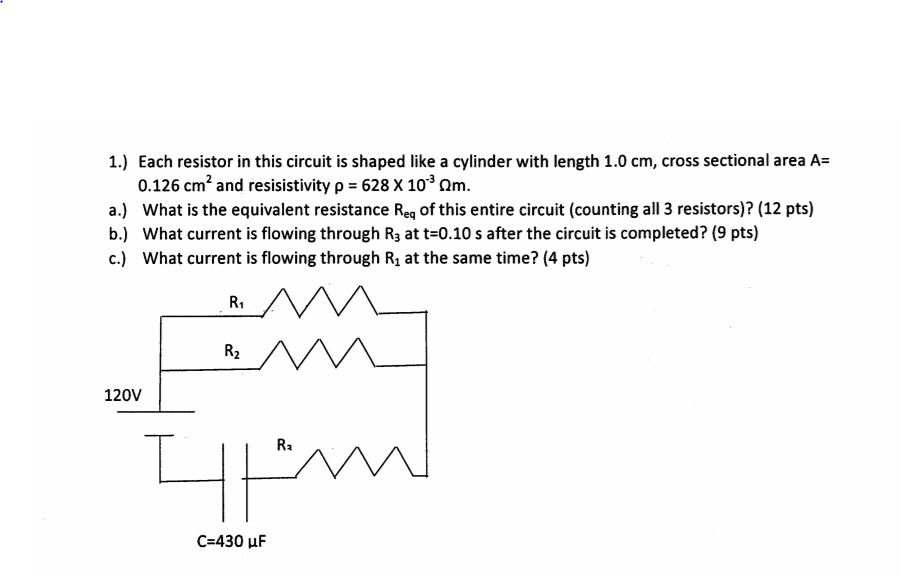 Solved 1) Each resistor in this circuit is shaped like a | Chegg.com