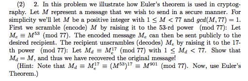 Solved In this problem we illustrate how Euler's theorem is | Chegg.com