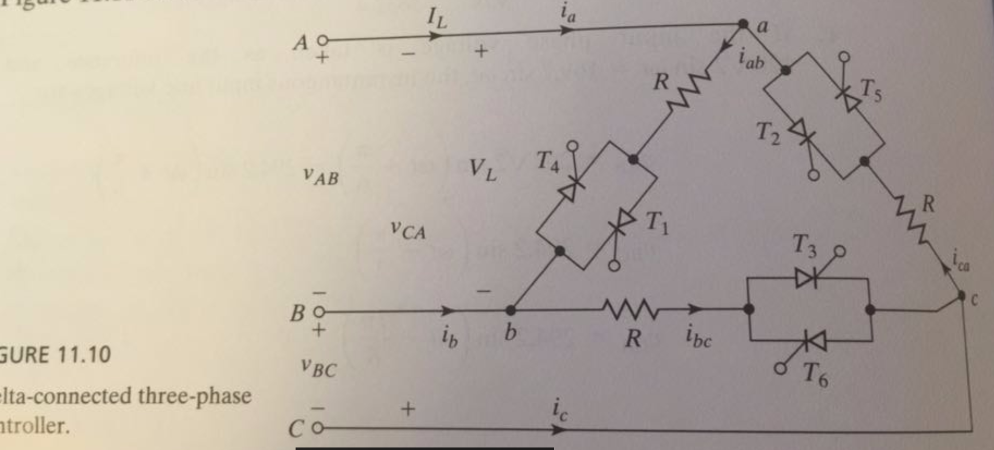 A three-phase AC voltage controller (see FIGURE 11.10 | Chegg.com