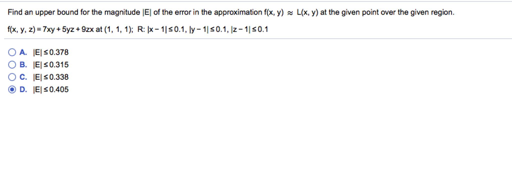 Solved Find an upper bound for the magnitude |E| of the | Chegg.com