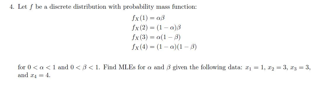 Solved Let f be a discrete distribution with probability | Chegg.com