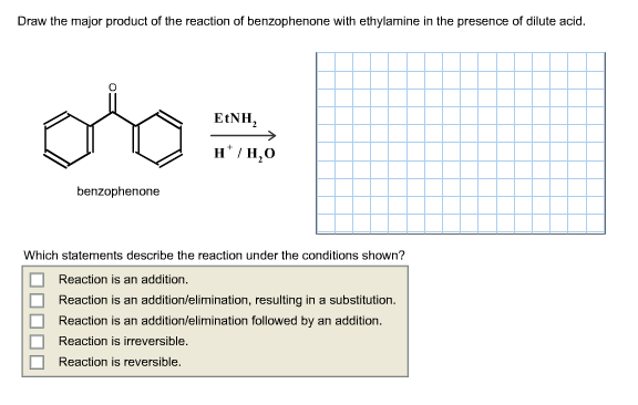Solved Draw the major product of the reaction of benzophenon | Chegg.com