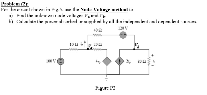 Solved For the circuit shown in Fig.5, use the Node-Voltage | Chegg.com
