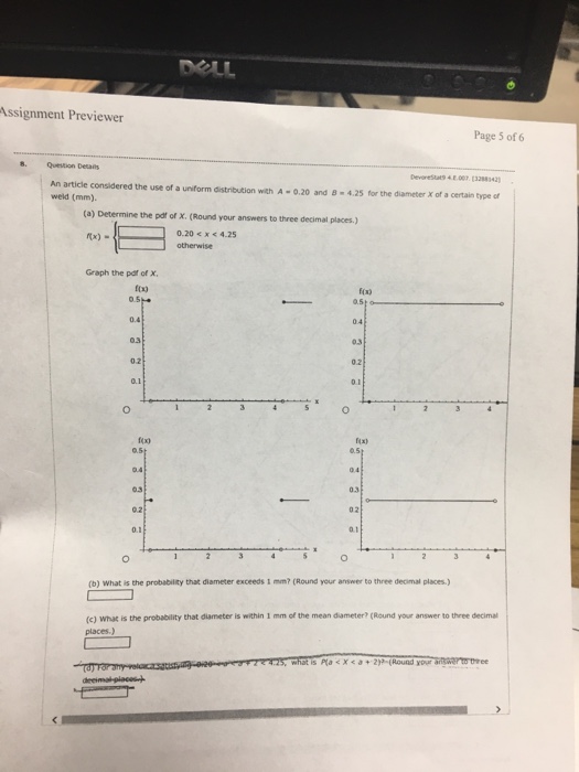 Solved An article considered the use of a uniform | Chegg.com