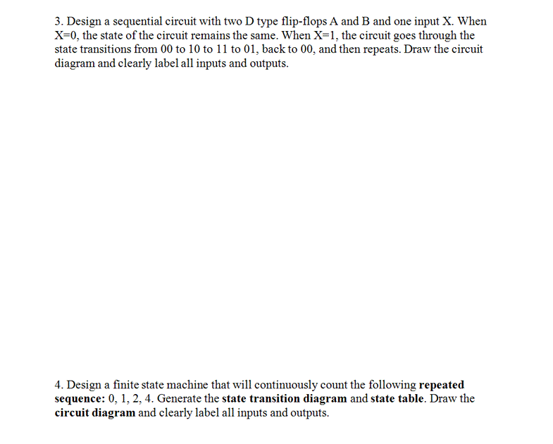 Solved Design A Sequential Circuit With Two D Type 3522