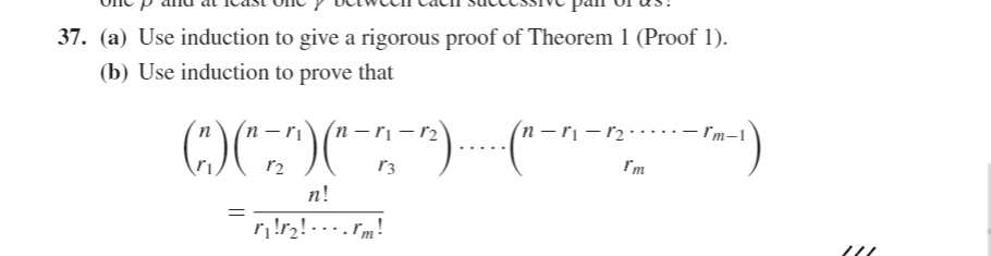 Solved (a) Use induction to give a rigorous proof of Theorem | Chegg.com