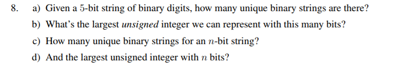 Solved 8 Given A 5 Bit String Of Binary Digits How Many 3590