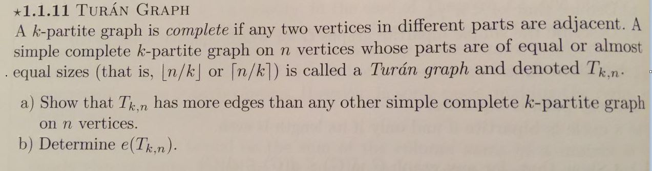 Solved A k-partite graph is complete if any two vertices in | Chegg.com