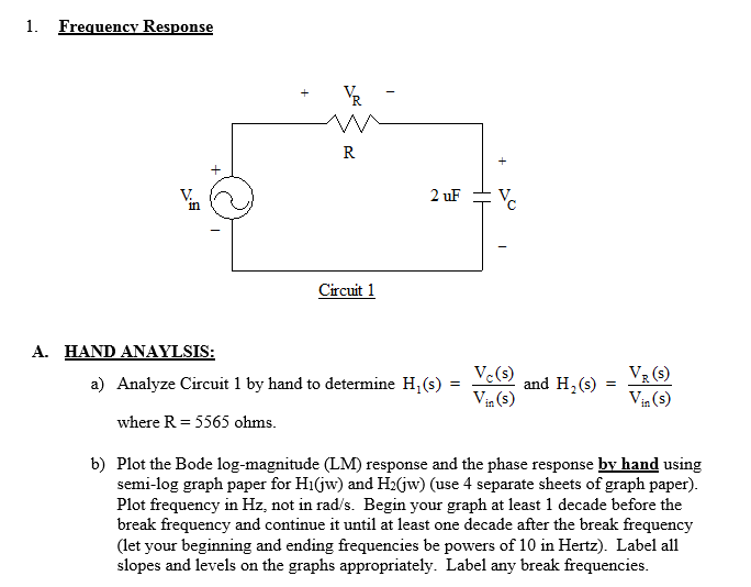 Solved Analyze Circuit 1 by hand to determine H_1(s) = | Chegg.com Solved Analyze Circuit 1 by hand to determine H_1(s) = | Chegg.com