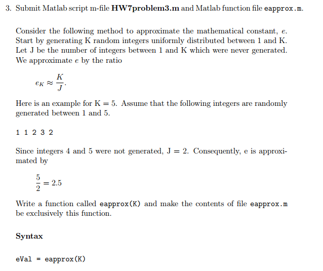 Solved Consider the following method to approximate the | Chegg.com