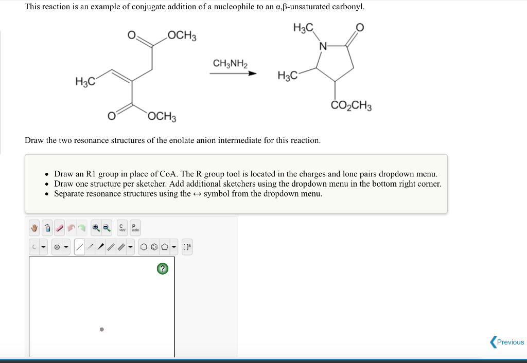Solved The reaction is an example conjugate addition of a | Chegg.com