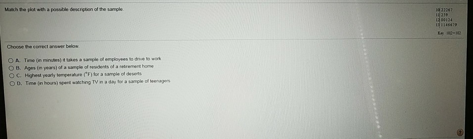 Solved Match the plot with a possible description of the | Chegg.com