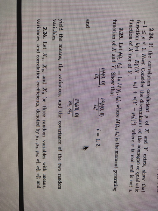 Solved If the correlation coefficient rho of X and Y exists, | Chegg.com