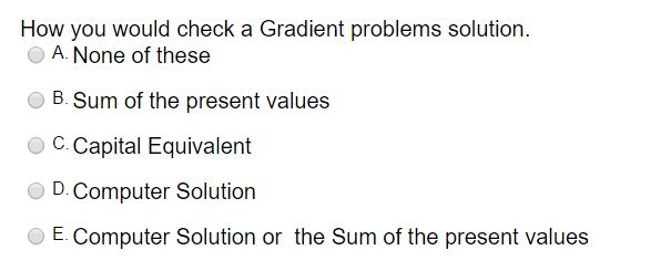 Solved How you would check a Gradient problems solution. A. | Chegg.com