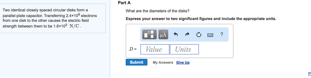 Solved Part A Two identical closely spaced circular disks | Chegg.com