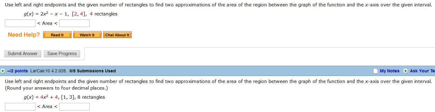 Solved Use left and right endpoints and the given number of | Chegg.com