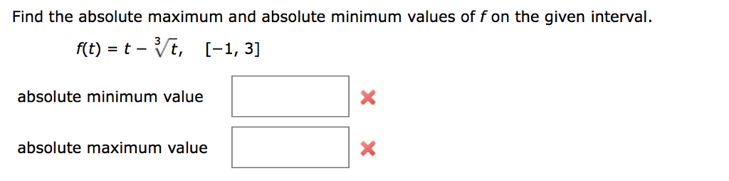 Solved Find the absolute maximum and absolute minimum values | Chegg.com